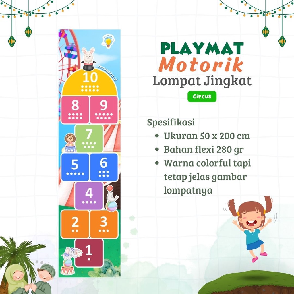 Jual Miniazka - Playmat Motorik / Playmat Lompat Jejak Tangan Kaki ...