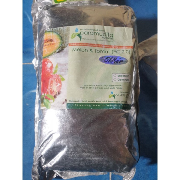 Jual Ab mix melon dan tomat pekatan/kemasan 5Liter(1000L) | Shopee ...