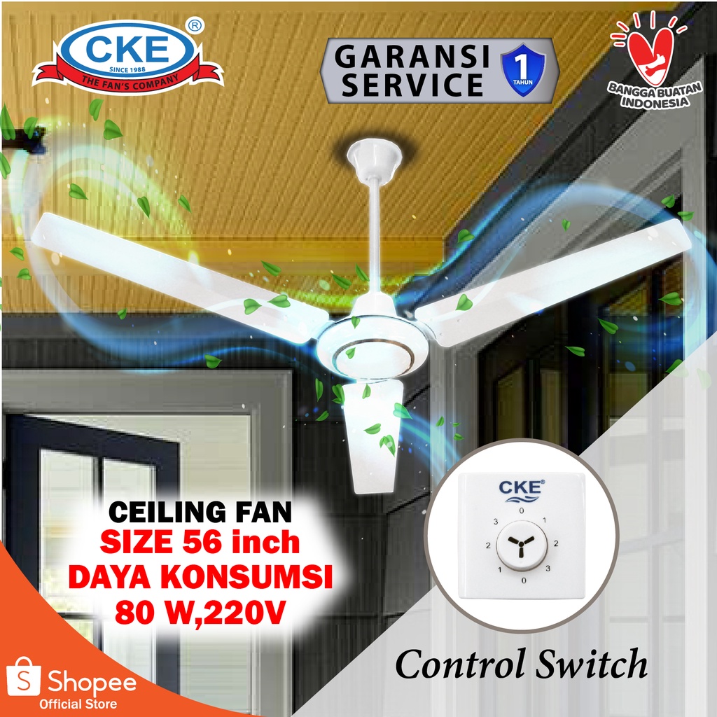 Jual CKE Ceiling Fan 56 Inch Kipas Angin Gantung Plafon Rumah Sejuk ...