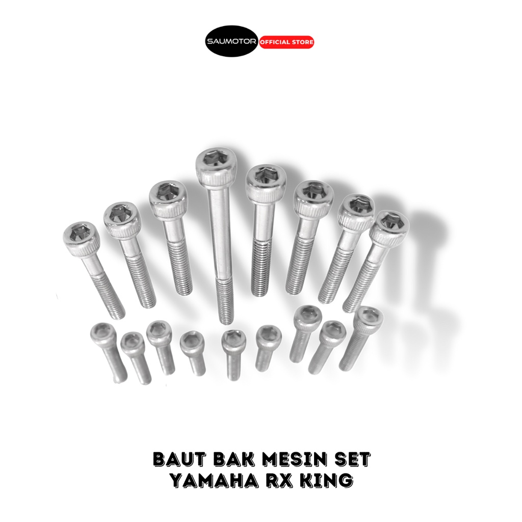 Jual Saumotor Baut Bak Mesin Rx King Baut Mesin Yamaha King Set Chrome | Shopee Indonesia