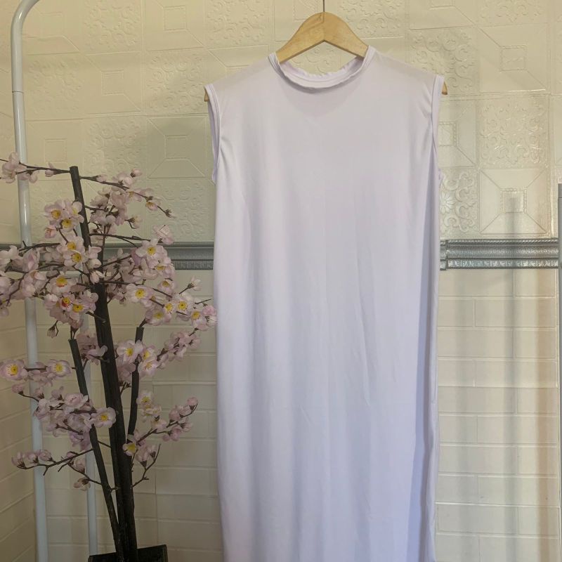 Jual Inner Dress Span Tanpa Lengan Jersey High Quality Long Iner Dress ...