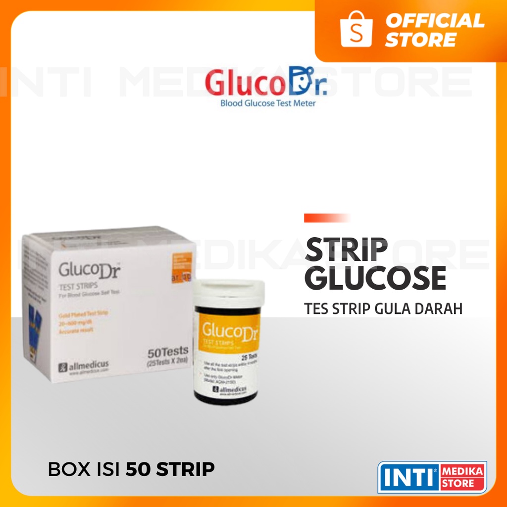 Jual GLUCO DR - Bio Sensor Strip Gula Darah | Strip Glucose Isi 50 pcs ...