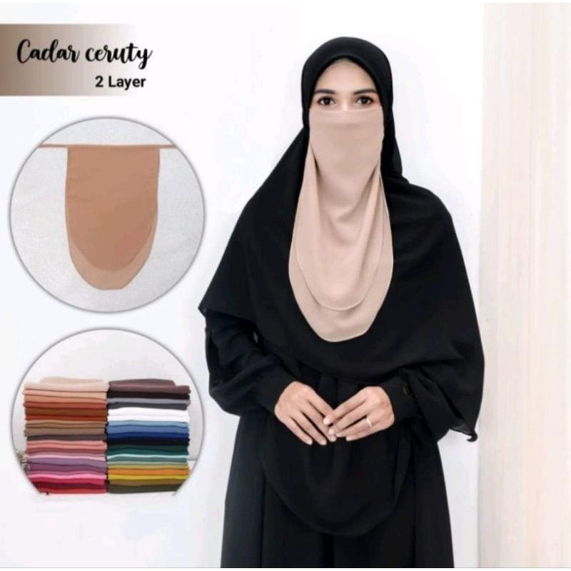 Jual cadar 2 layer tanpa jahitan bagian hidung ( nyaman dipakai ) | Shopee Indonesia