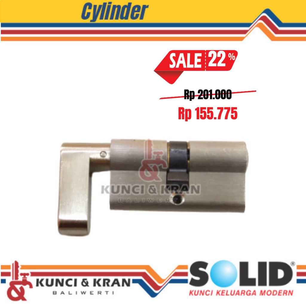 Jual Silinder Kunci Solid KC 00 - 60 US26D Cylinder Knob Silinder Pintu ...