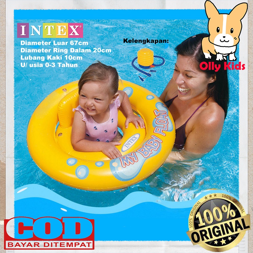 Jual OLLYKIDS Ban Renang Bayi Merk Intex My Baby Dloat 59574 Dengan ...