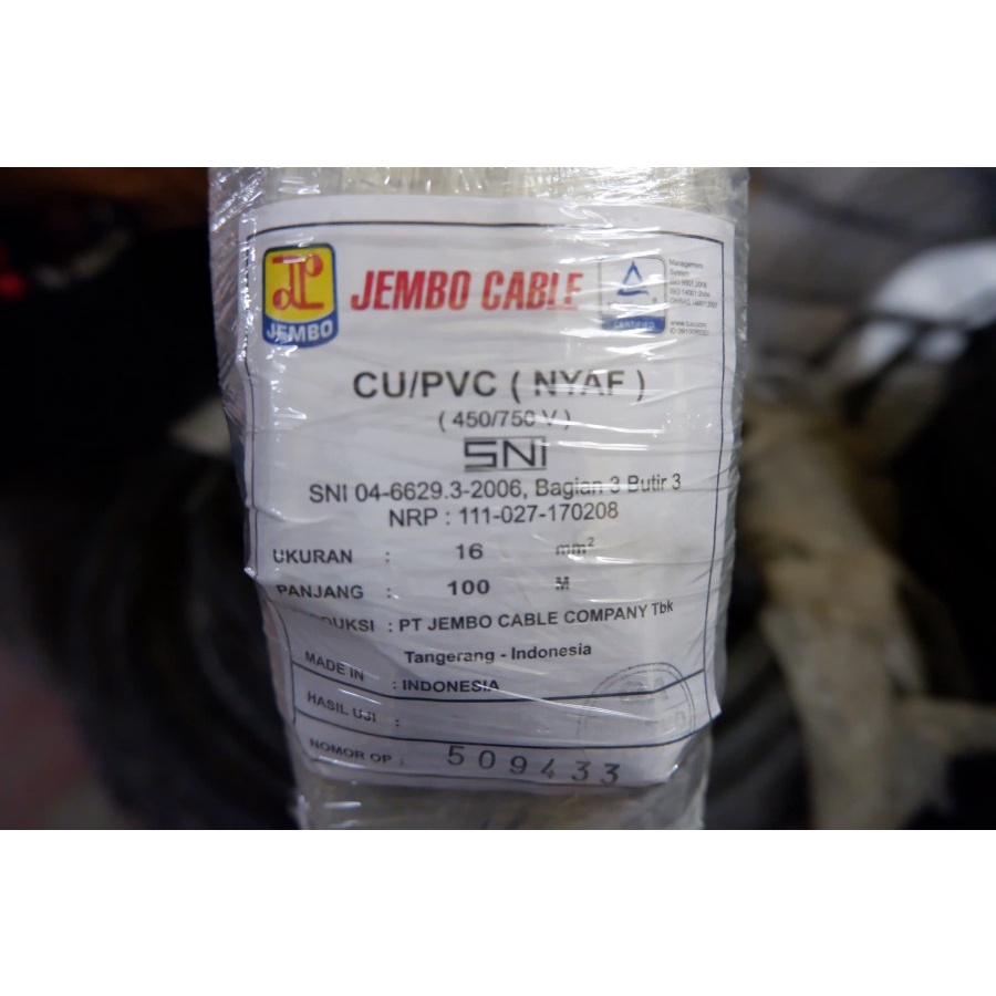 Jual Kabel Serabut NYAF 16mm JEMBO @100Meter NYAF 1x16 1x16mm 1 x 16 mm | Shopee Indonesia