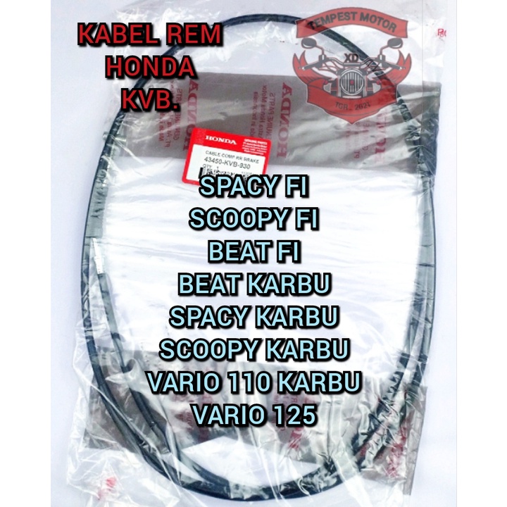 Jual KABEL REM HONDA KVB KABEL REM SCOOPY FI KABEL REM BELAKANG BEAT ...