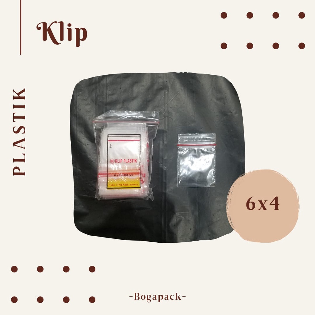 Jual Plastik Klip 6x4cm isi 100pcs / Klip Plastik Bening / Plastik Klip ...