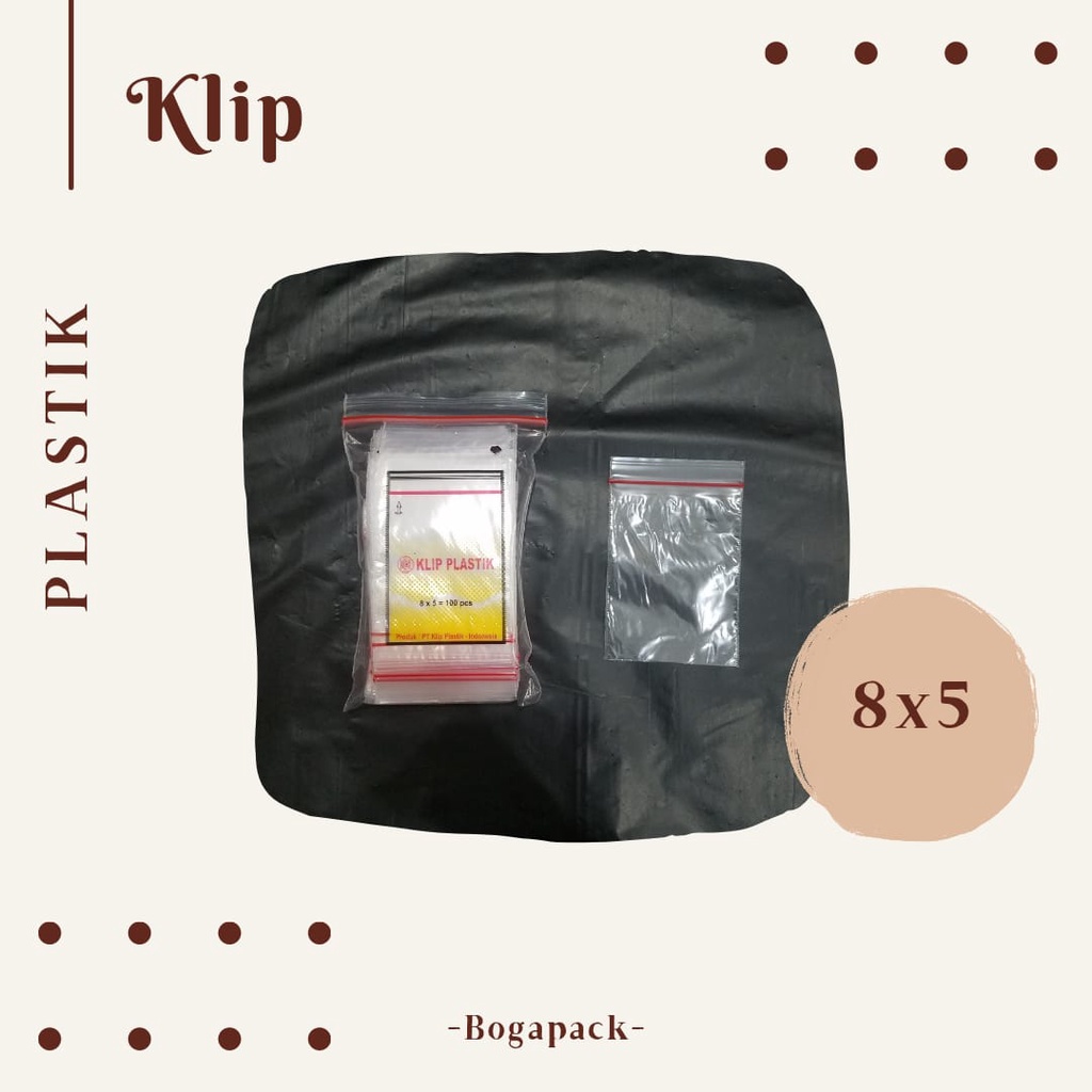 Jual Plastik Klip 8x5cm isi 100pcs / Klip Plastik Bening / Plastik Klip ...