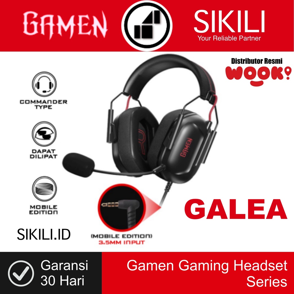 Jual GAMEN Gaming Headphone Tactical Headset Galea USB/Kabel Jack 3.5mm ...