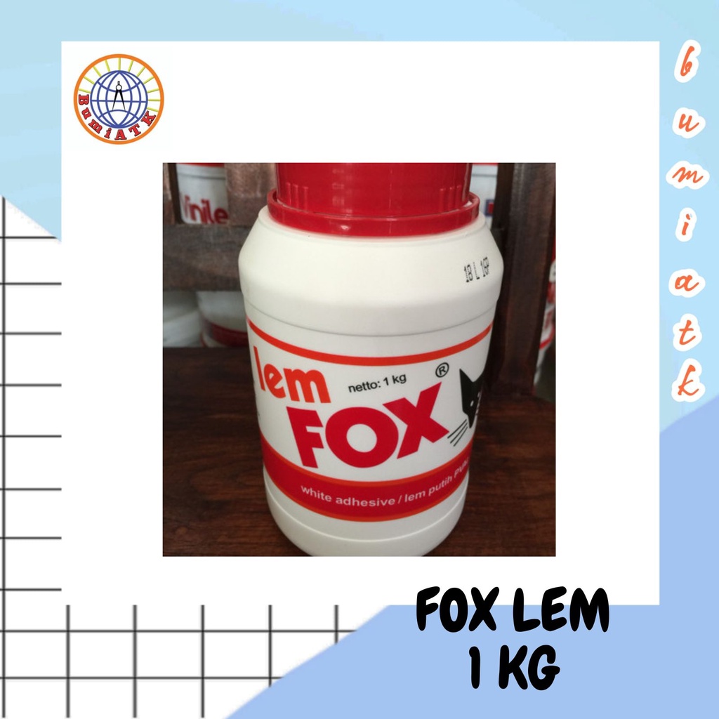 Jual LEM FOX / LEM KAYU / LEM SERBAGUNA / FOX LEM PUTIH /PVAc 1 KG ...