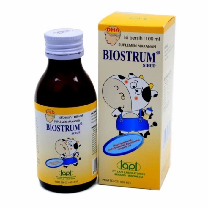 Jual Biostrum Sirup 100 ml Suplemen Multivitamin & Nafsu Makan Anak ...