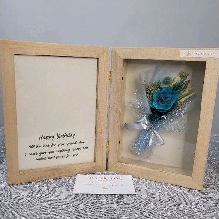 Jual Bookframe 5r Natural Frame Bunga Kering Frame Happy Graduation