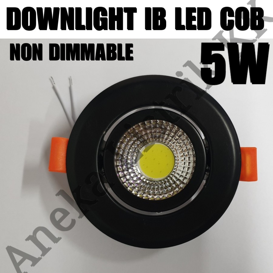 Jual DOWNLIGHT LED COB 5W HITAM DL SPOT SOROT 5 W WATT DOWN LIGHT PUTIH ...