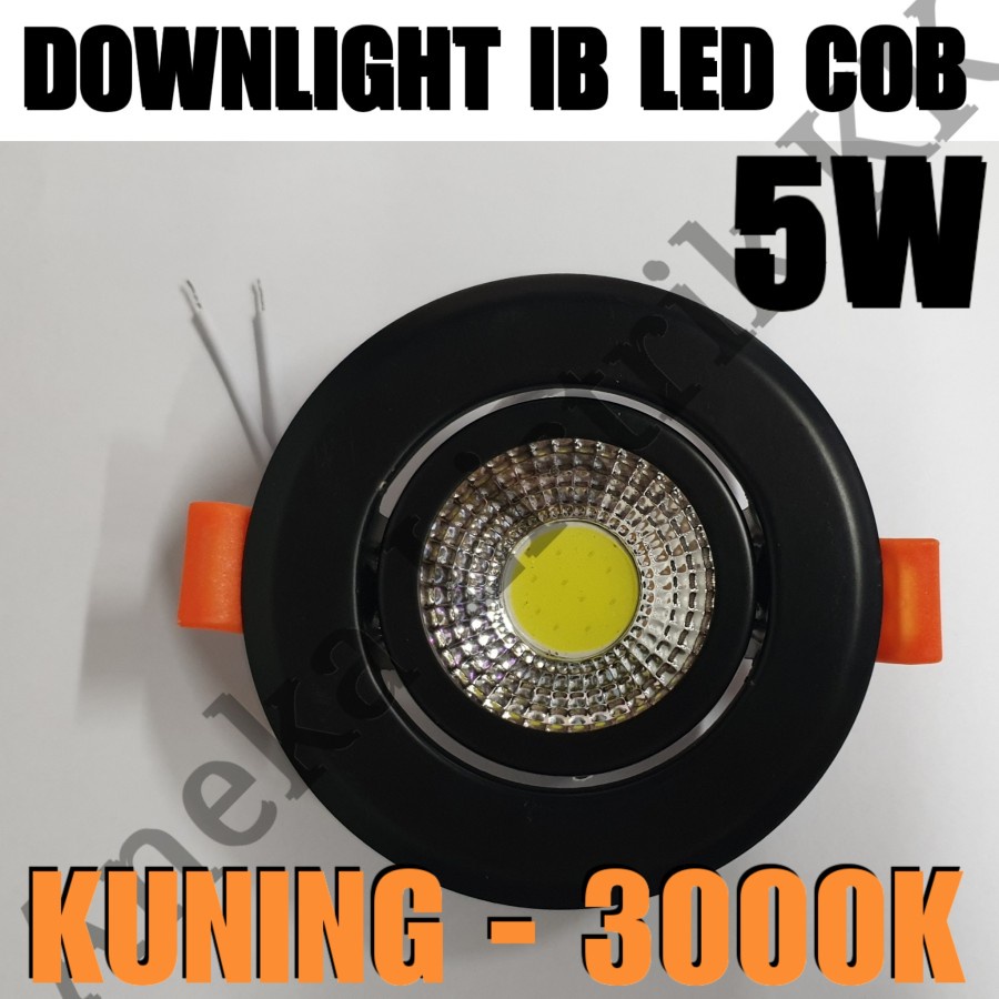 Jual DOWNLIGHT LED COB 5W HITAM DL SPOT SOROT 5 W WATT DOWN LIGHT KUNING - PLUS BUBBLE | Shopee ...