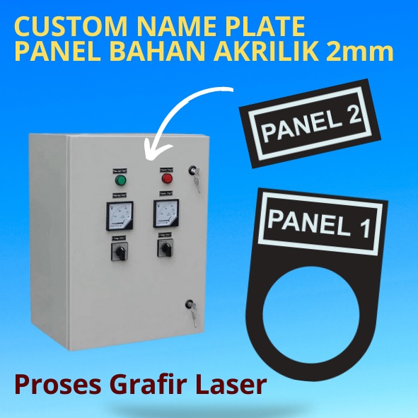 Jual Plate Panel Custom/Custom Nama Panel Listrik/Nameplate Box Panel ...
