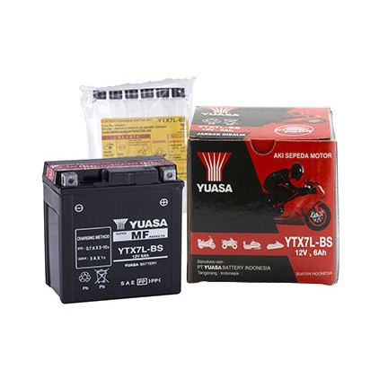 Jual Aki Yuasa YTX7L-BS utk vespa (12V-6Ah) | Shopee Indonesia