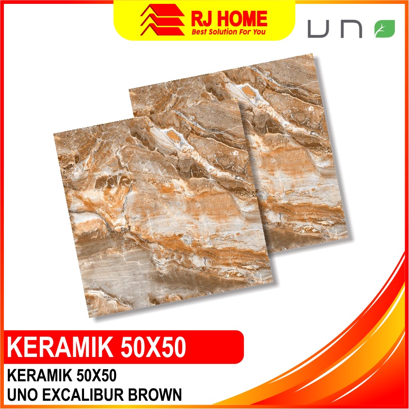 Jual KERAMIK 50X50 MOTIF MURMER TEXTURE GLOSSY EXCALIBUR BROWN | Shopee ...