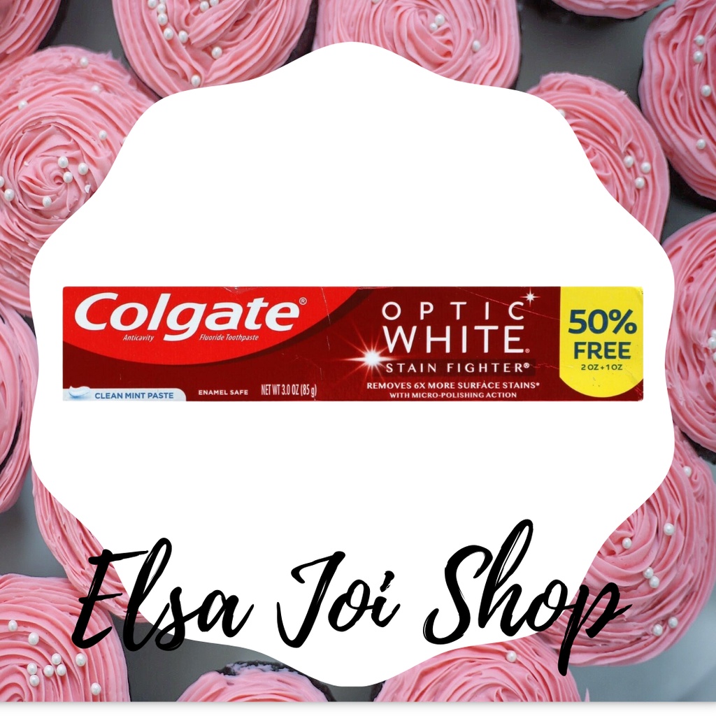 Jual COLGATE OPTIC WHITE STAIN FIGHTER TOOTHPASTE - 85 Gr | Shopee ...