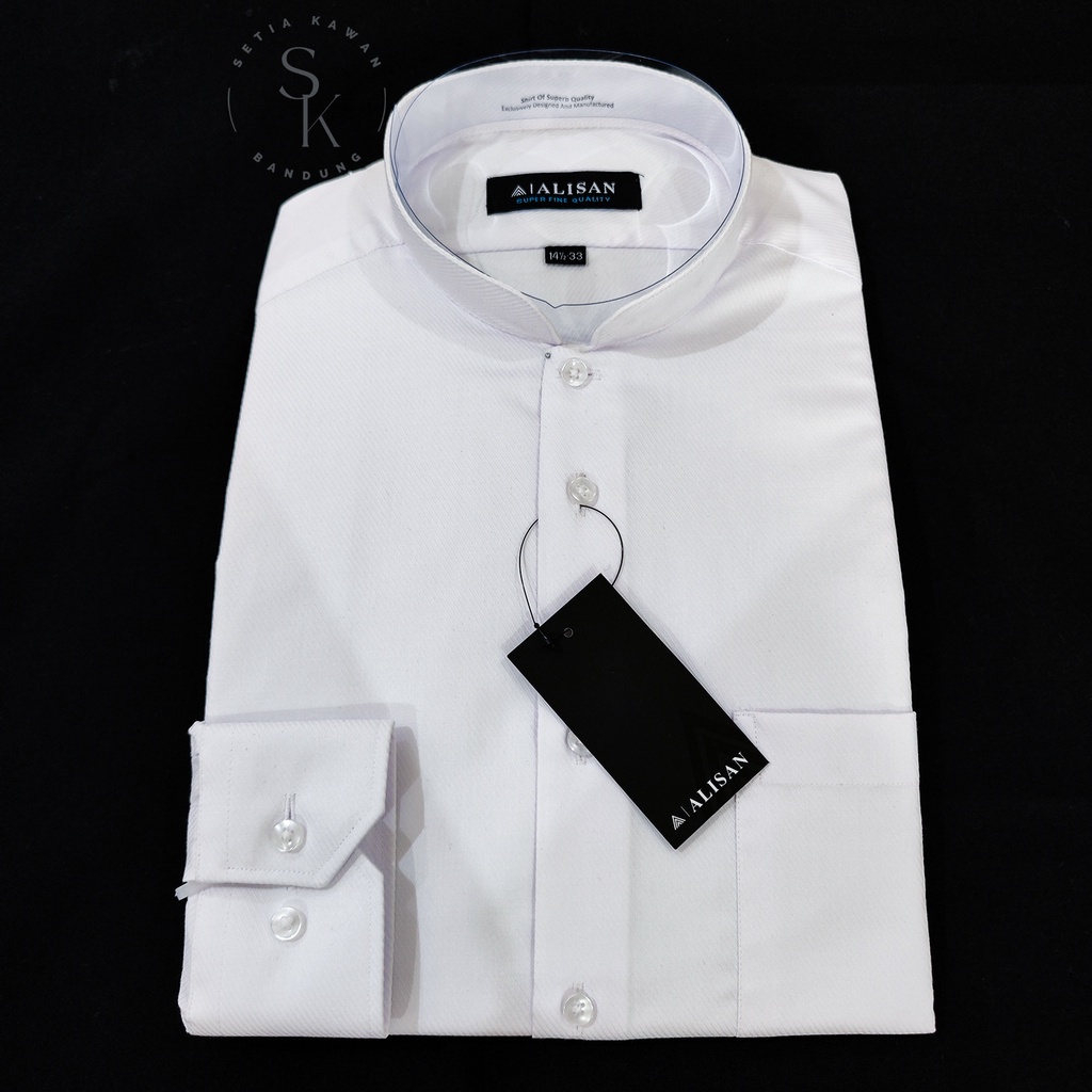 Jual Koko ALISAN Doby Polos REGULAR Lengan Panjang ( PUTIH ) | Shopee ...