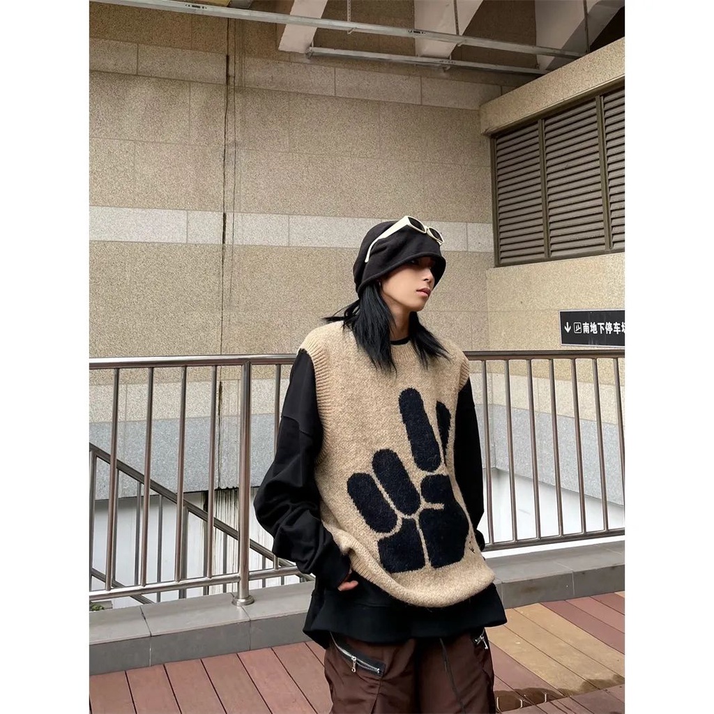 Jual Rompi vest tanpa lengan wanita/rompi rajut wanita korean style/y2k ...