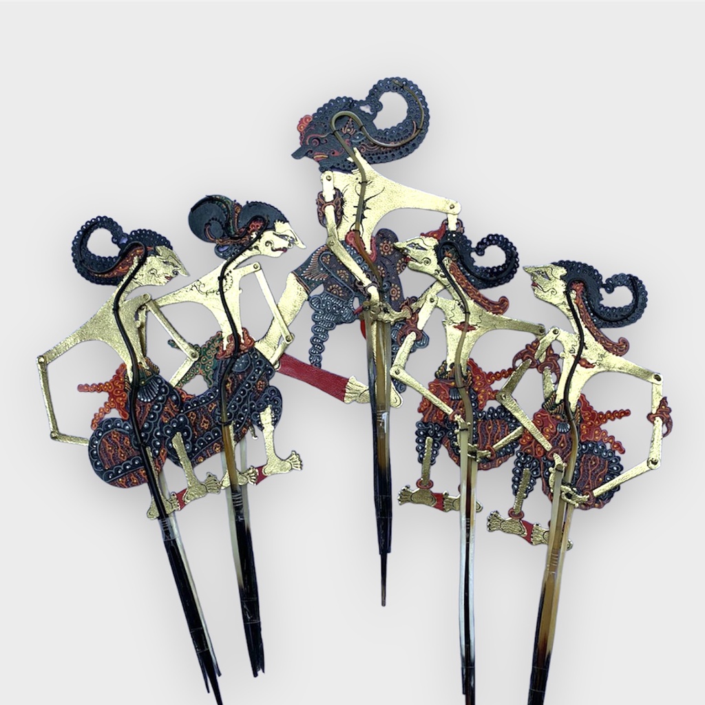 Jual Wayang Kulit Asli Pandawa Lima Kualitas Halus Ukuran 16 cm [PAKET ...