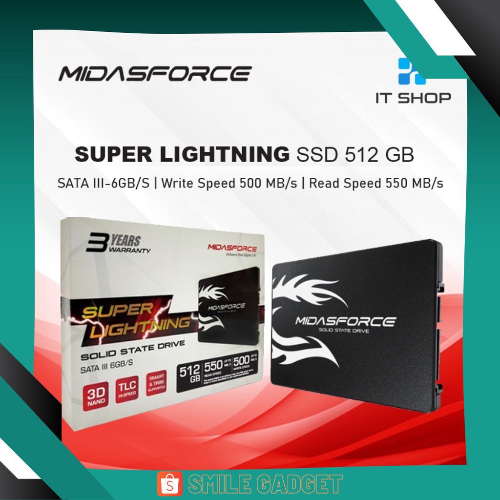 Jual Midasforce SSD Superlightning 512GB SSD 512GB MidasForce Midas ...