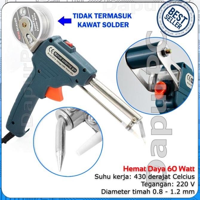 Jual Alat Solder Iron Automatic Tin Gun 60W dengan Tempat Timah ...