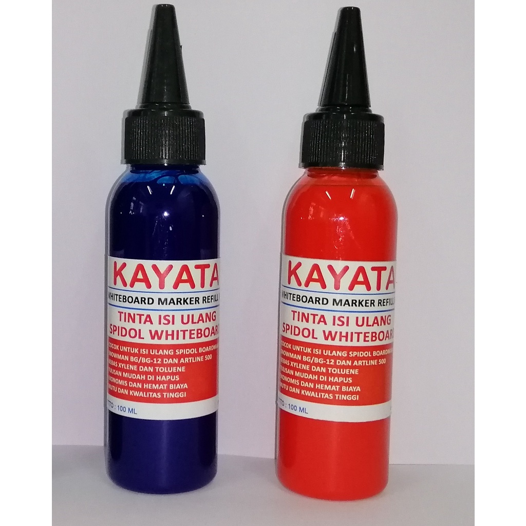 Jual Tinta Spidol Whiteboard Kayata 100ml -Warna Biru Dan Merah ...