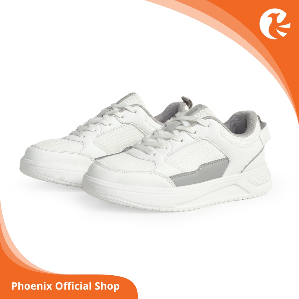 Jual Phoenix Official - Sepatu Sneakers Wanita- Fuji White Light Grey | Shopee Indonesia