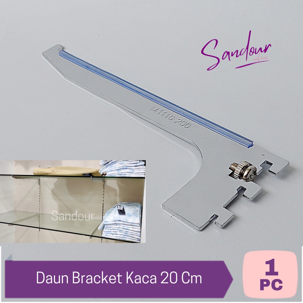 Jual Daun Bracket Kaca 20 Cm Siku Braket Besi Penyangga Rak Dinding ...