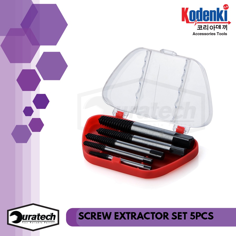 Jual Tap balik screw extractor set 5pcs kodenki - Tap pembuat ulir baut ...