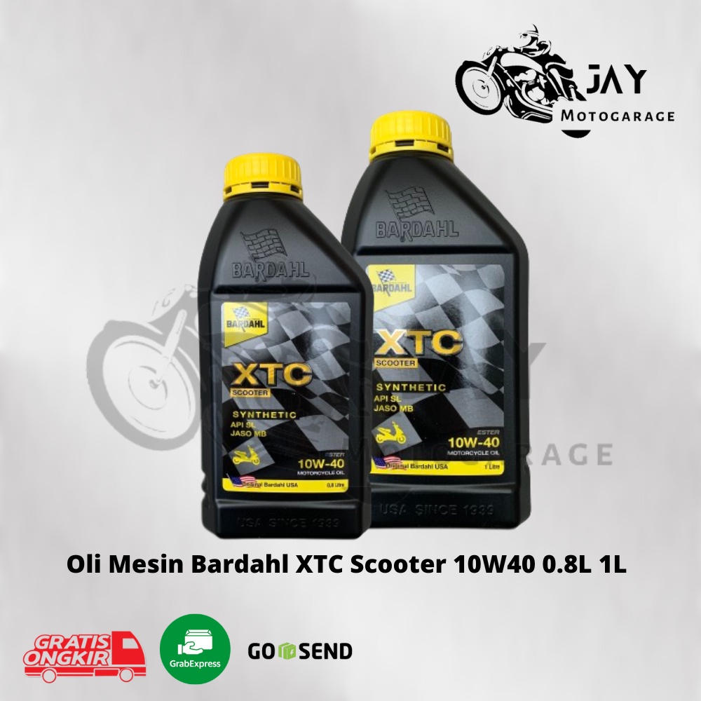 Jual Oli Mesin BARDAHL XTC Scooter SAE 10W40 Synthetic SL API JASO MB / Oli Motor Matic 10W-40 ...