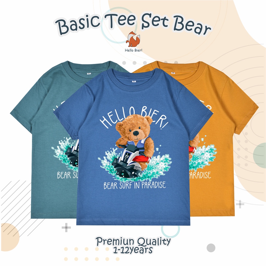 Jual Kaos Anak Distro Laki Laki Perempuan HELLOBIER//Baju Anak Anak Unisex 1 - 12 tahun Banyak ...