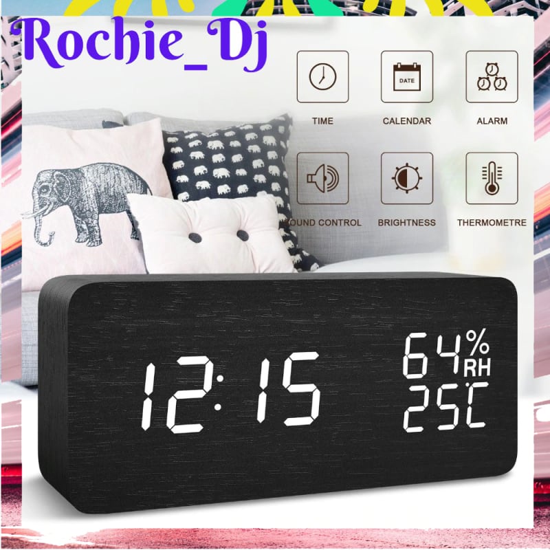 Jual JAM MEJA DIGITAL LED CLOCK TEMPERATURE HUMIDITY CONTROL - CYP-105 ...
