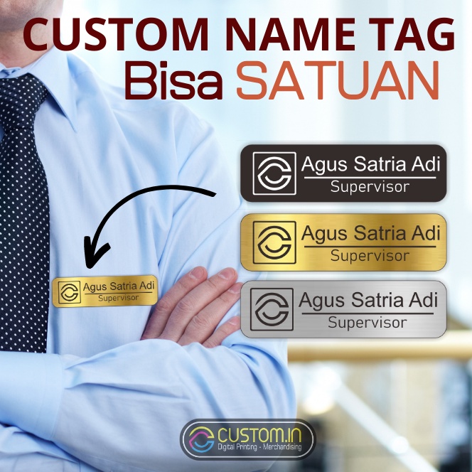 Jual Name Tag Akrilik Custom | Desain Elegan untuk Nama Anda | Shopee ...