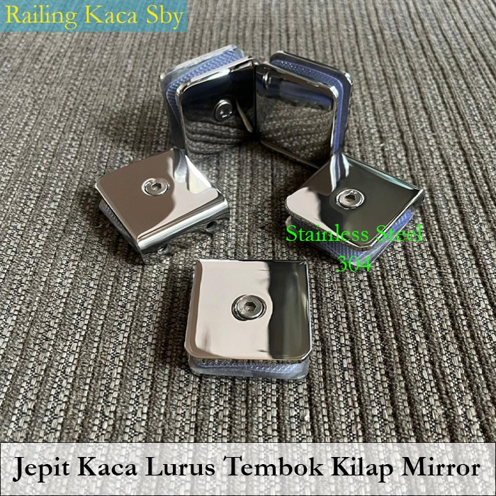 Jual JEPIT KACA KE TEMBOK SHOWER MODEL LURUS SILVER KILAP MIRROR SUS304 ...