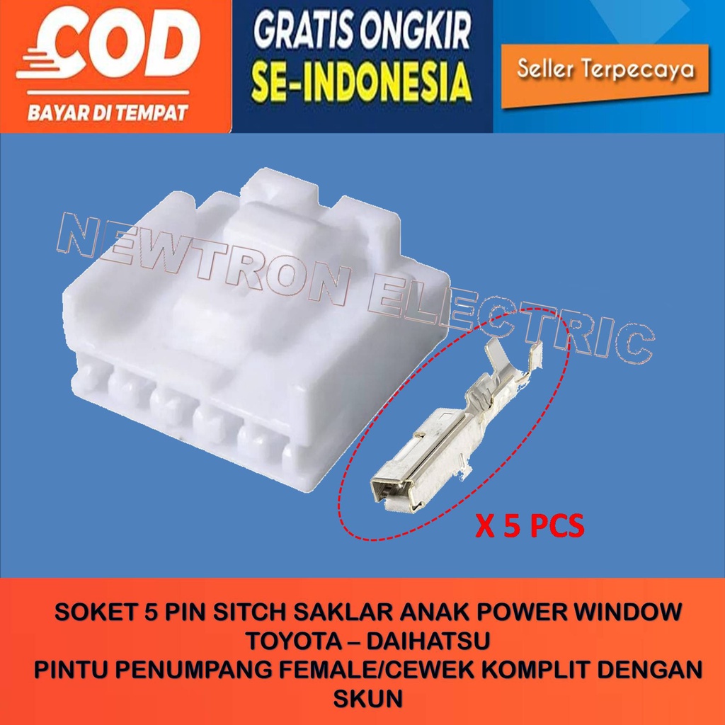Jual SOKET 5 PIN SOKET SAKLAR POWER WINDOW ORIGINAL | Shopee Indonesia