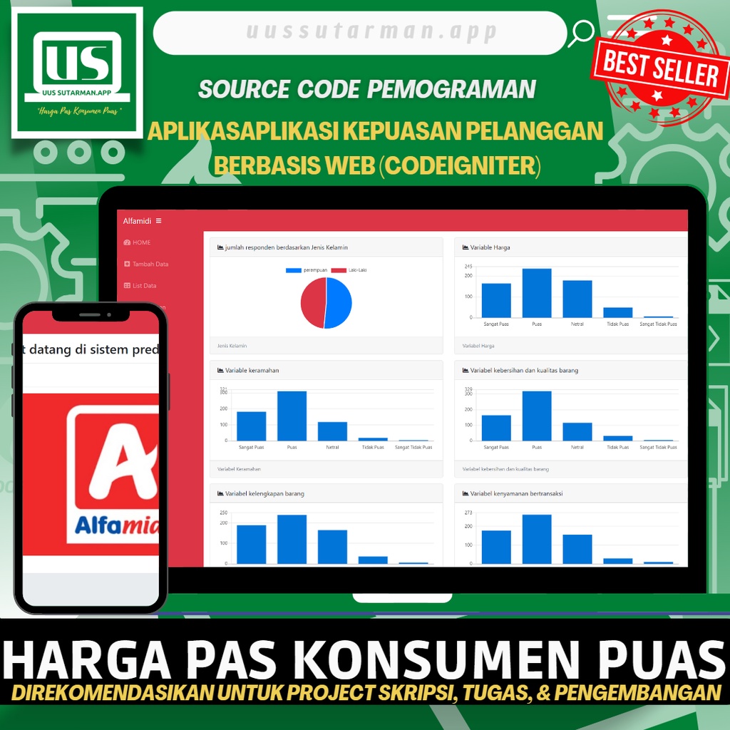 Jual Source Code Aplikasi Kepuasan Pelanggan Berbasis Web (Codeigniter) | Shopee Indonesia