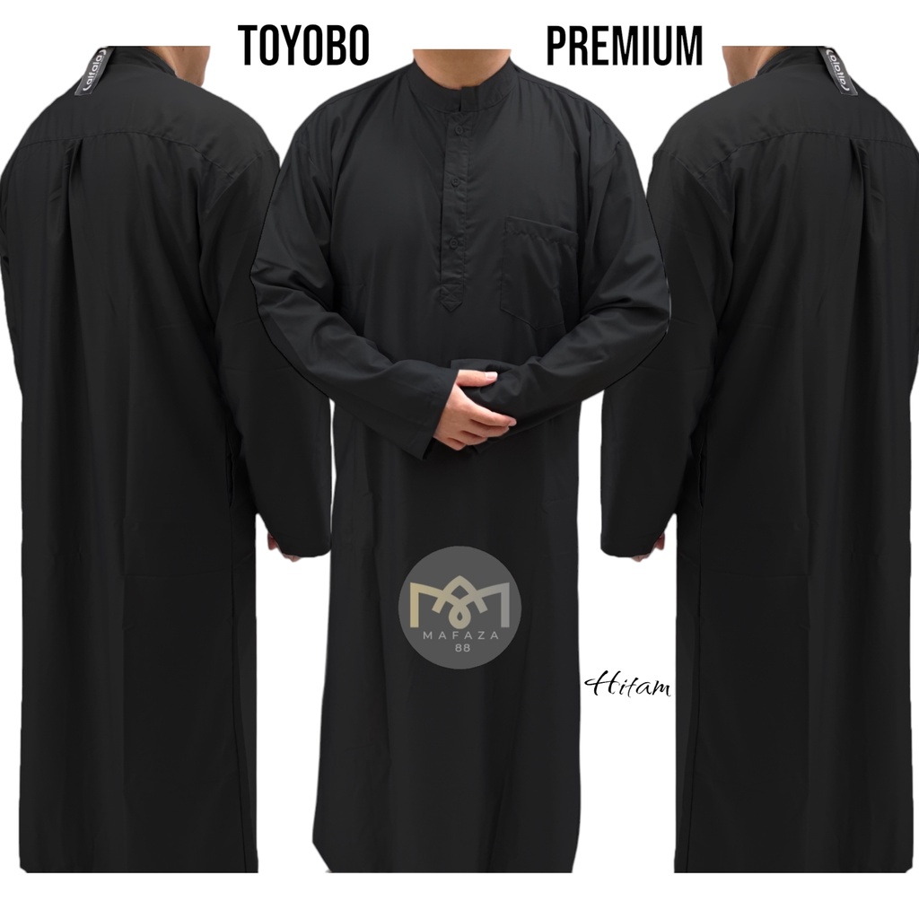 Jual Gamis Jubah Muslim Pria TOYOBO PREMIUM ADEM Lengan Panjang Polos ...