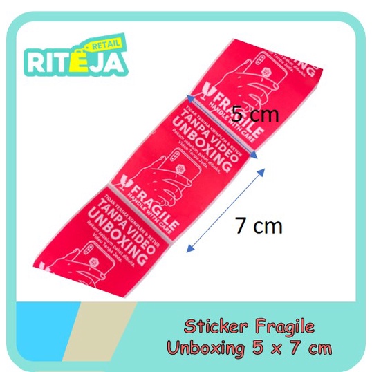 Jual Sticker Fragile Unboxing Merah 5x7 cm | Shopee Indonesia