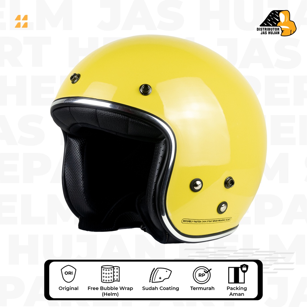 Jual Helm Bogo List Chrome Crimson Yellow Custom | Shopee Indonesia