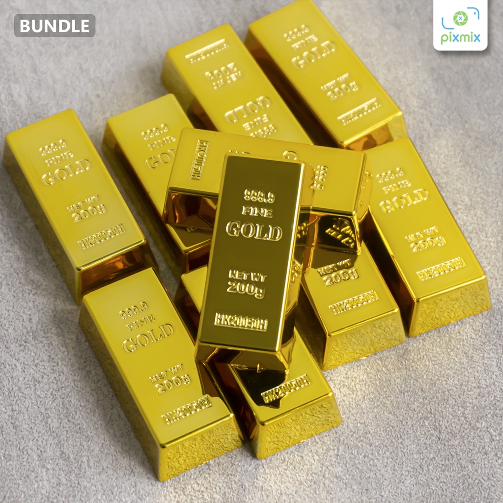 Jual Props Properti Foto Produk Artificial - Gold / Emas Batangan Palsu ...