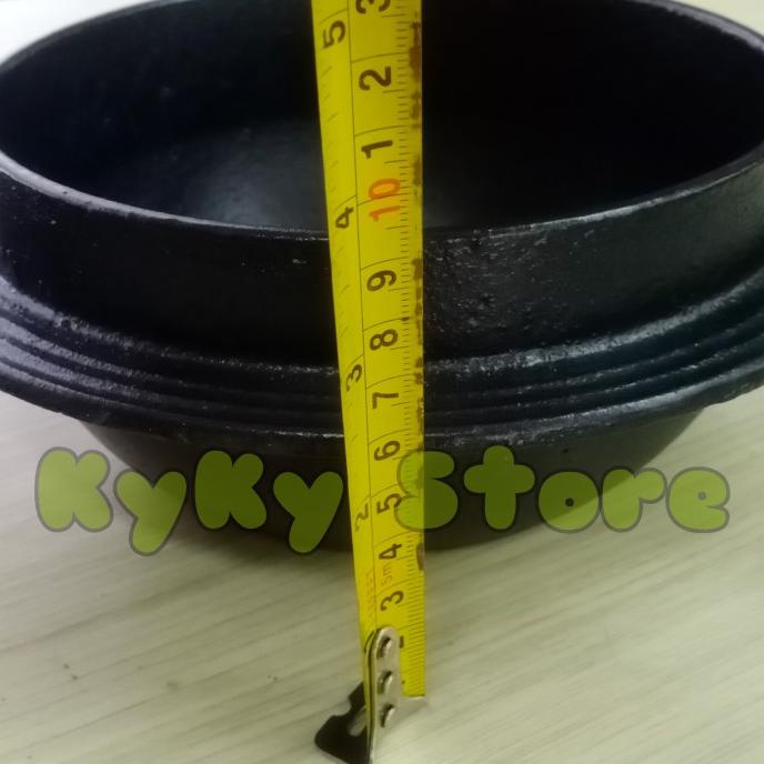 Jual korean bowl mujigae bibimbap cast iron - mangkok besi set tatakan ...