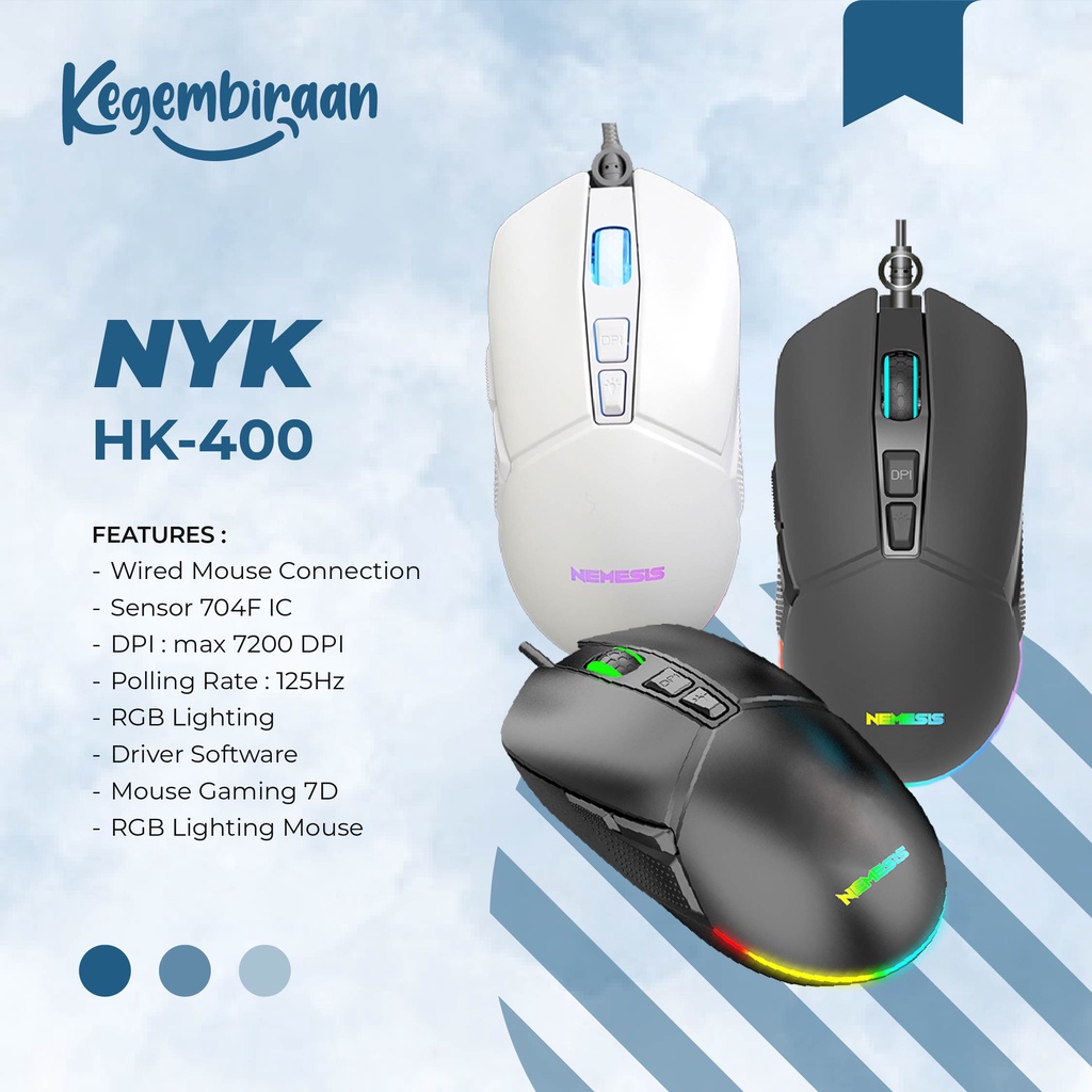 Jual NYK Nemesis Grimlock HK 400 Mouse Gaming Wireless | Shopee Indonesia
