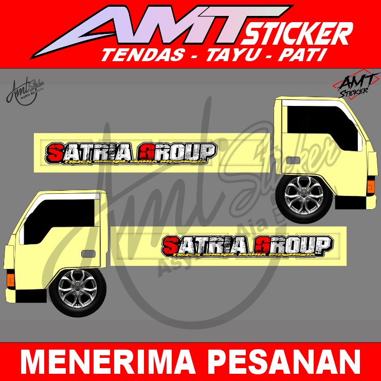 Jual Stiker Bak Samping Truk Engkel - Sticker Tulisan Ukuran 220x30 cm ...