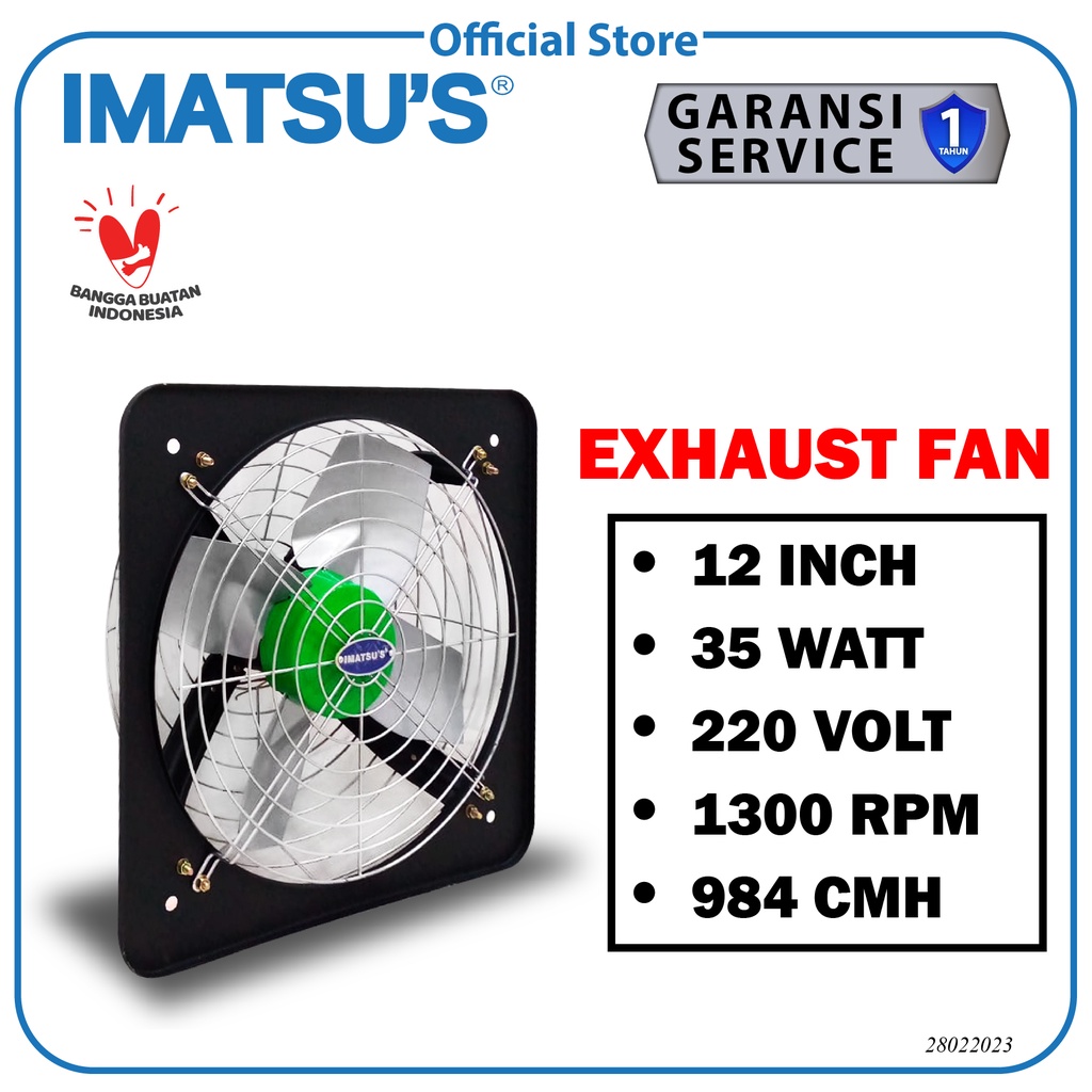 Jual Exhaust dinding tembok /hexos dinding 12 Inch/Exhaust Fan Imatsu ...