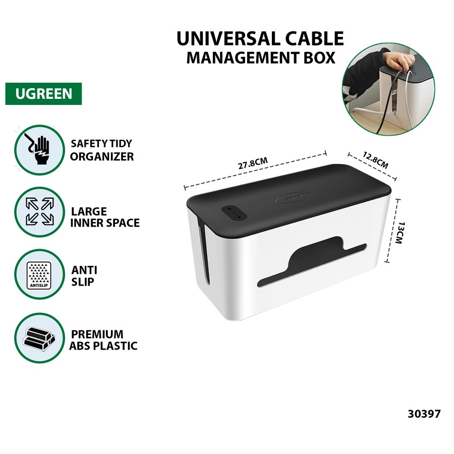 Jual UGREEN Universal Cable Management Storage Box Organizer Kotak ...