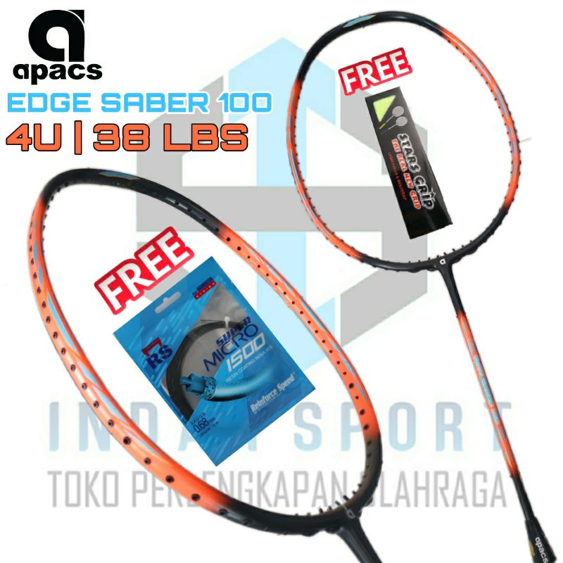 Jual Raket Apacs Edge Saber 100 - 4U 38LBs | Shopee Indonesia