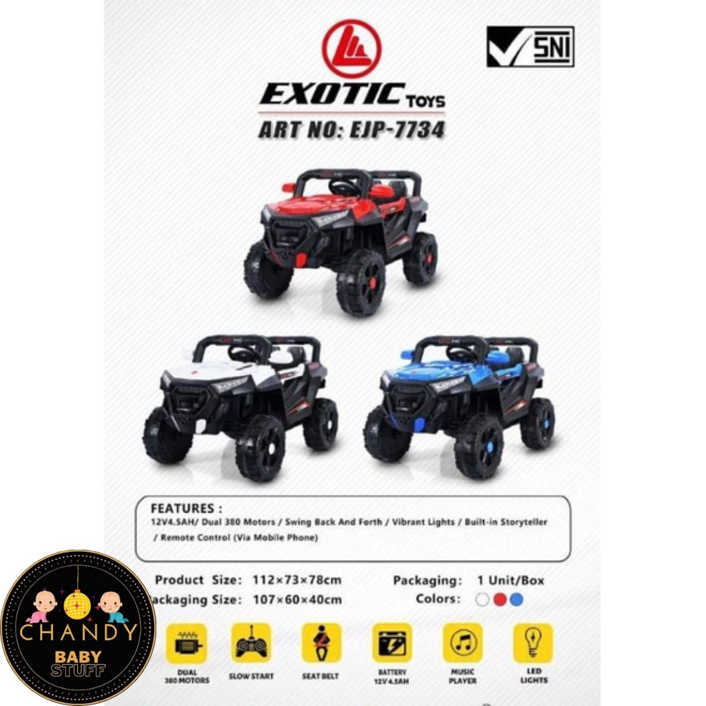Jual MOBIL MOBILAN ANAK JEEP AKI EXOTIC EJP 7734 BISA AYUN RECHARGABLE ...